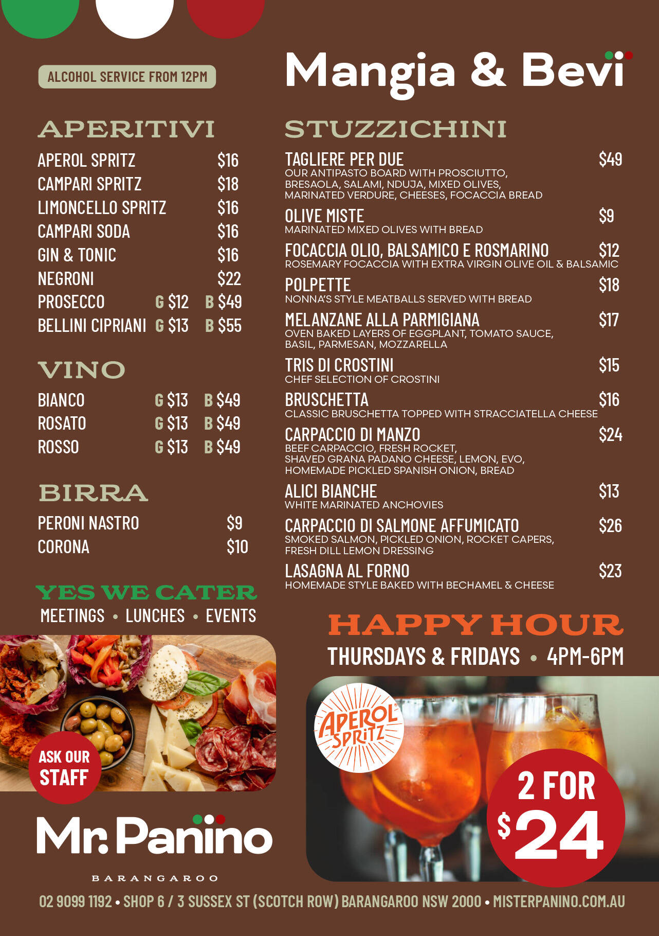 Italian Paninis Menu Sydney | Fresh Panini & Antipasto | Mr. Panino ...